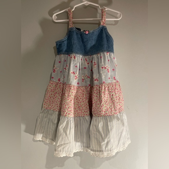 Zoey | Dresses | Vintage Girls Denim Fabric Quilt Dress | Poshmark